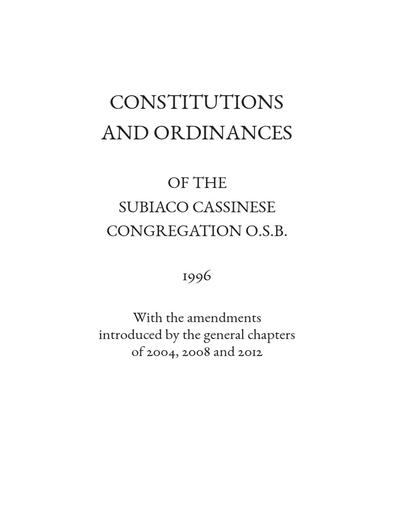 2012 Constitutions Ordinances en La | PDF | Religious Organizations ...