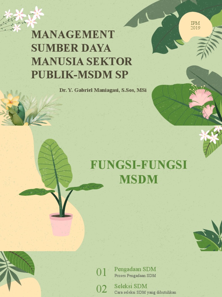 Fungsi-Fungsi MSDM | PDF