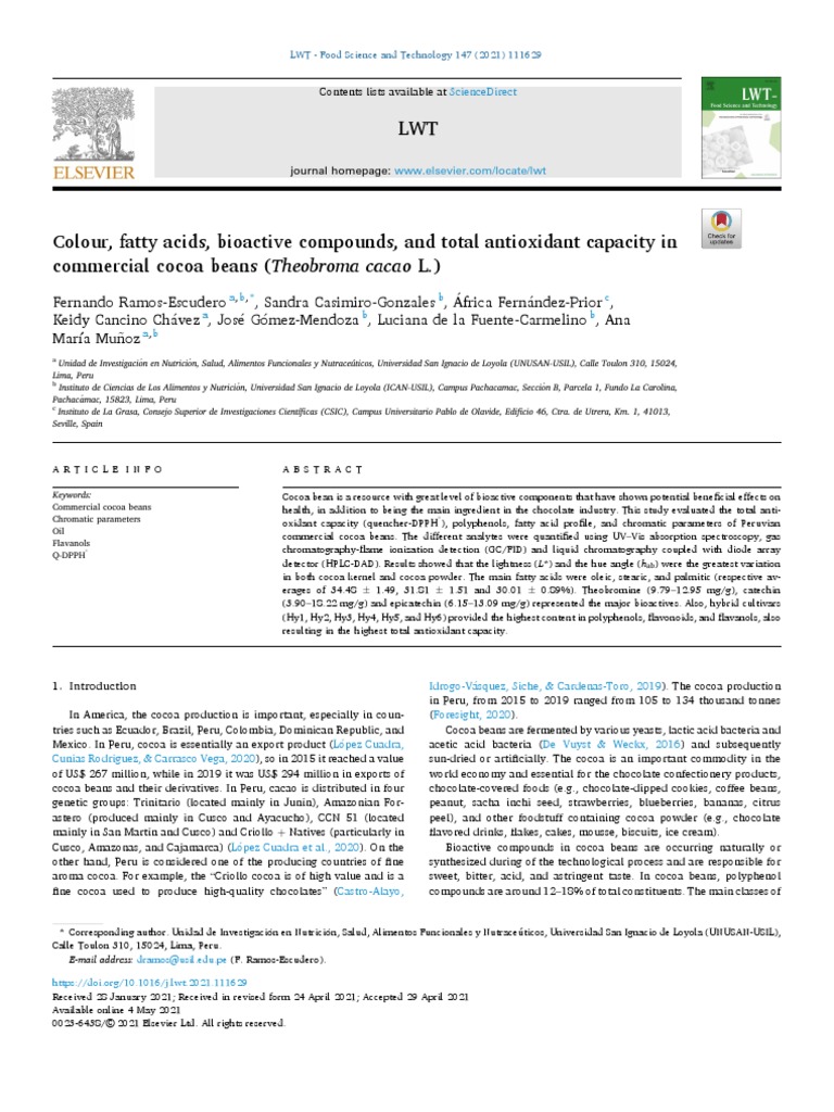 Kelompok 8 - Jurnal | PDF | Chocolate | Polyphenol