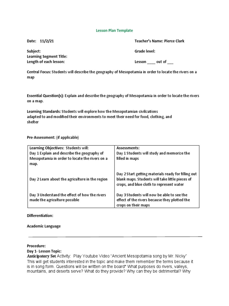 Learning Segment Template 2 | PDF | Mesopotamia | Agriculture
