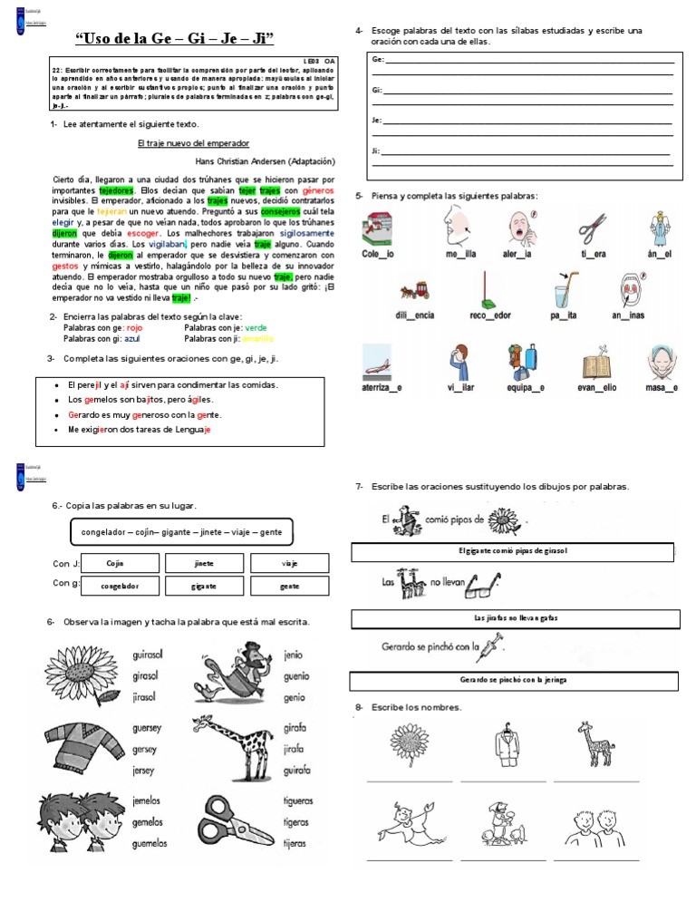 Guia Del Uso de La Ge Gi Je Ji | PDF