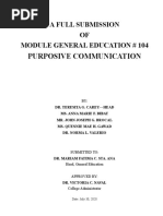 Modules in Purposive Communication Week 1 | PDF | Communication | Information