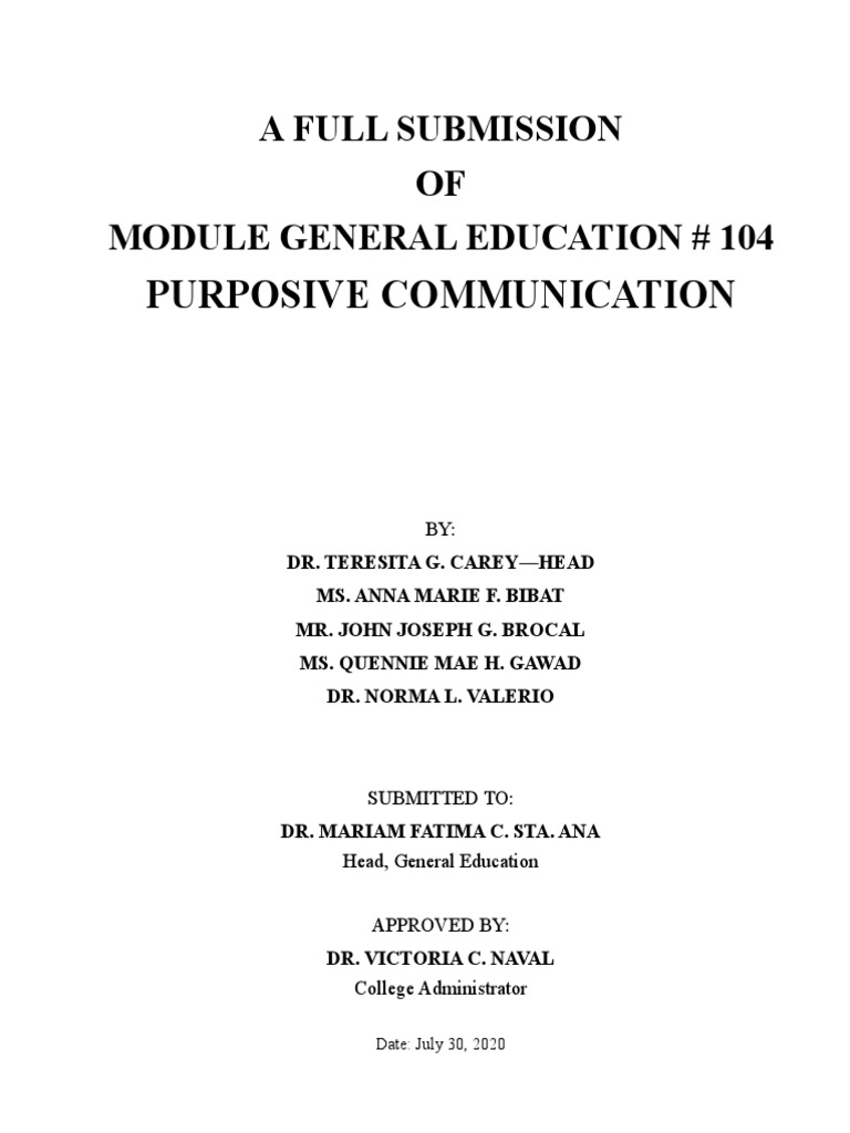 Purcomm 852020 | PDF | Communication | Nonverbal Communication
