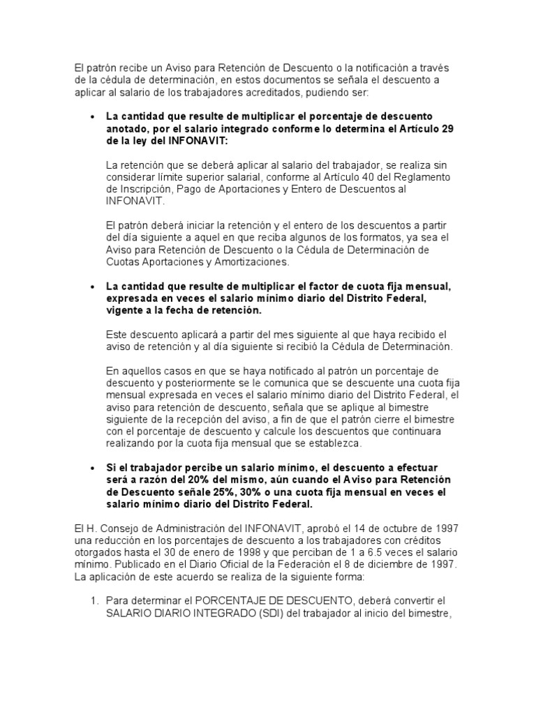 Tabla Infonavit | PDF | Salario mínimo | Compensación laboral
