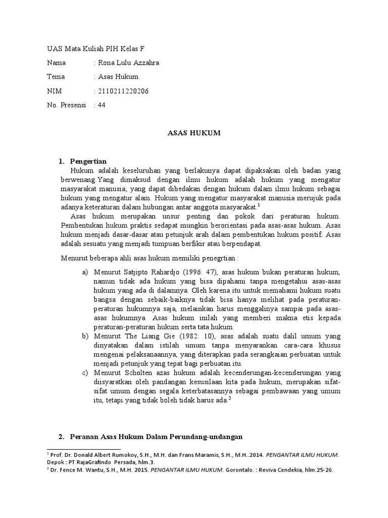 Uas Pih Lulu Azzahra | PDF