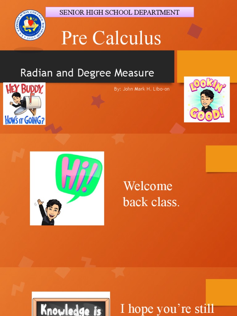 Pre Calculus: Radian and Degree Measure | Download Free PDF | Angle ...