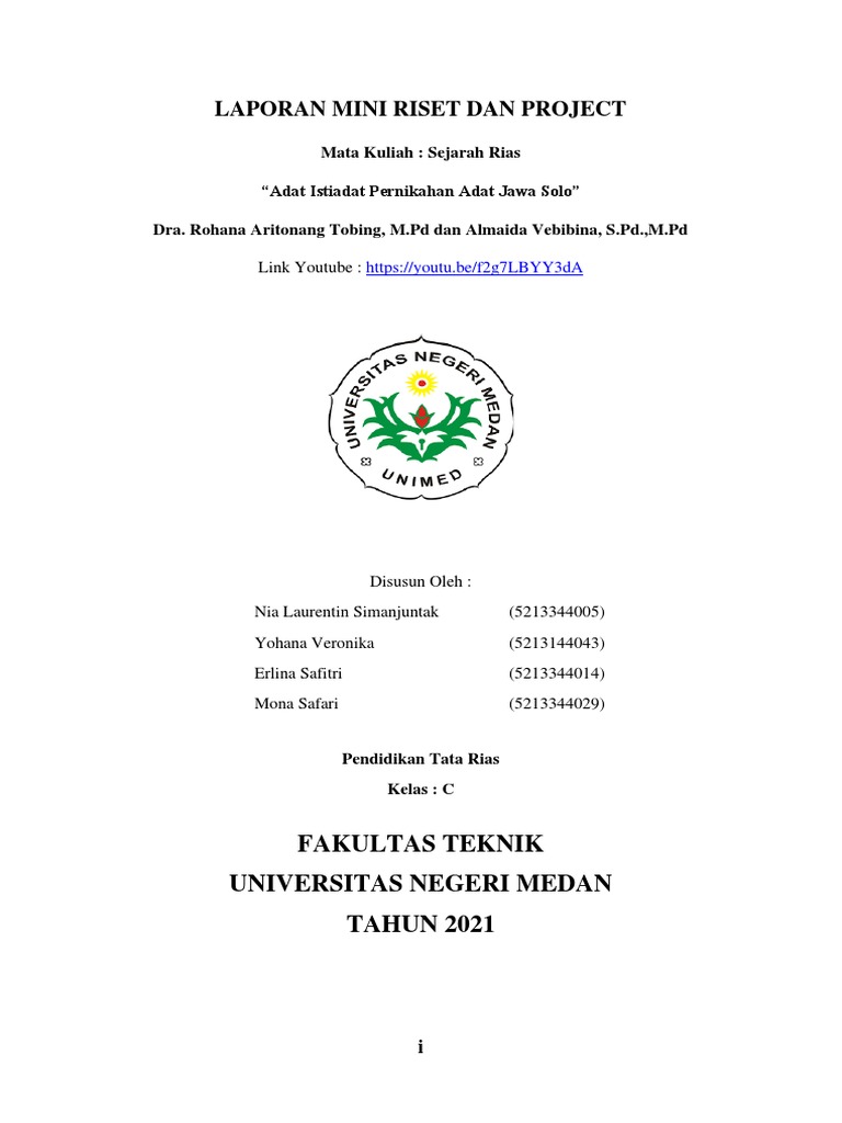 LAPORAN MINI RISET DAN PROJECT Sejarah Rias | PDF