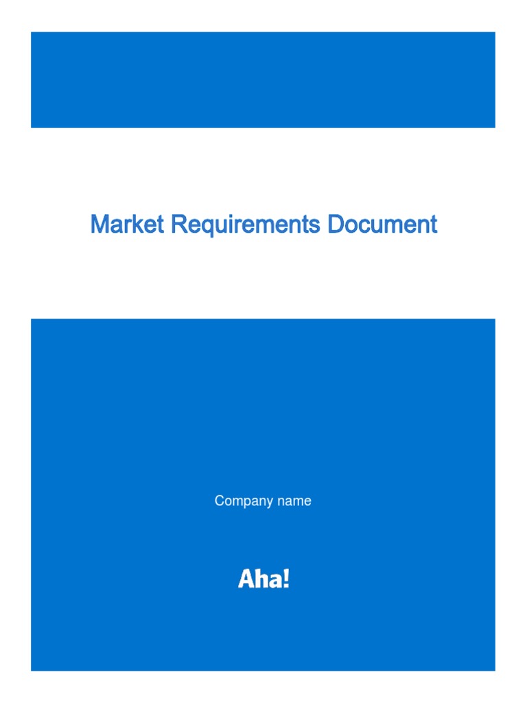 Market Requirements Document Guide | PDF | Market Share | Market ...