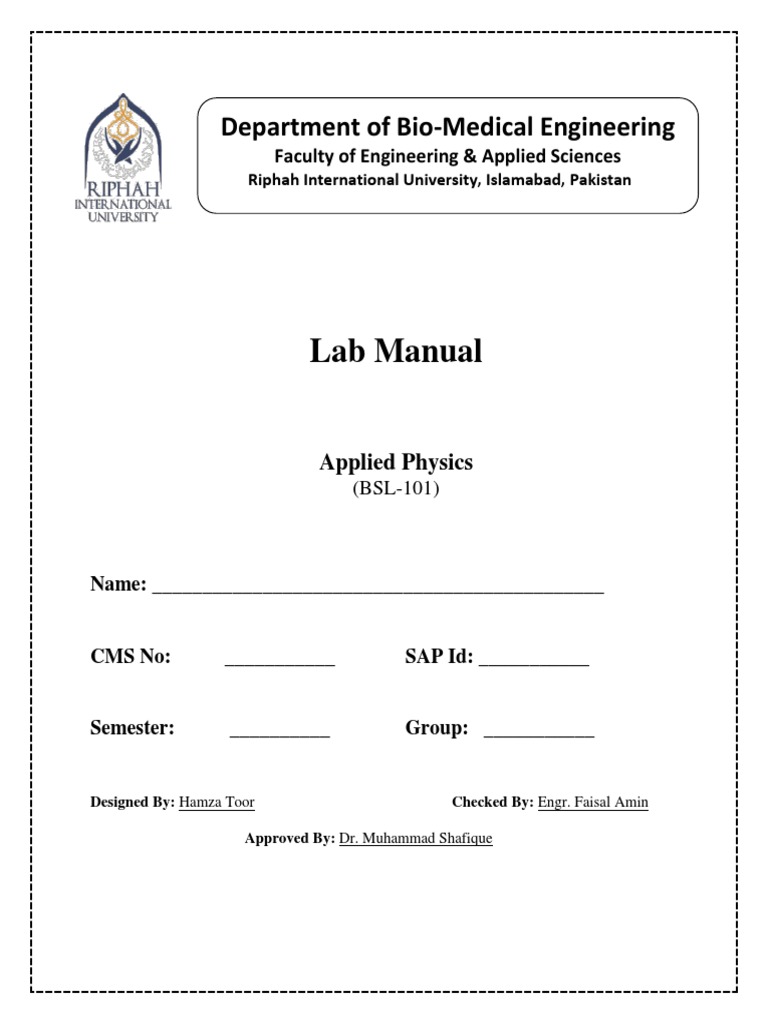Applied Physics Lab Manual 2021 | PDF | Gases | Waves