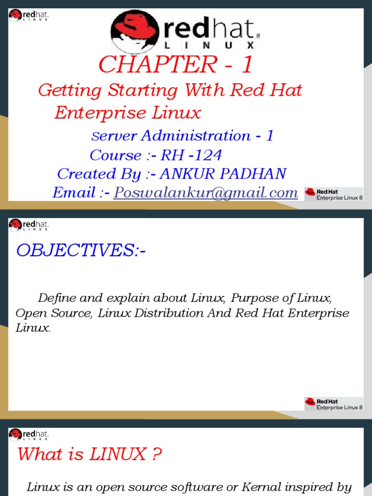 CHAPTER-1 Getting Started With RHEL | PDF