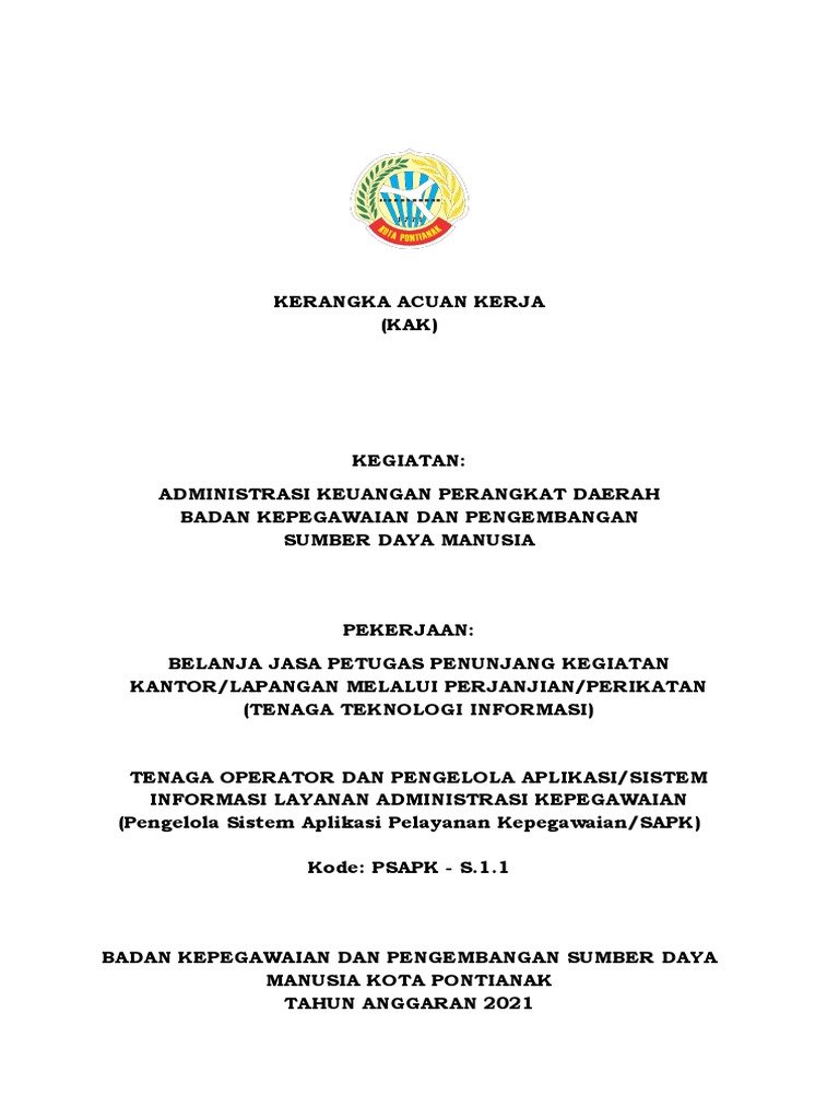 Document KAK 1607929283 | PDF | Teknologi & Rekayasa