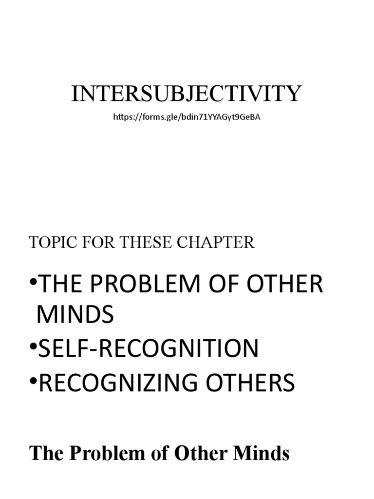 Intersubjectivity | PDF | Phenomenology (Philosophy) | Edmund Husserl