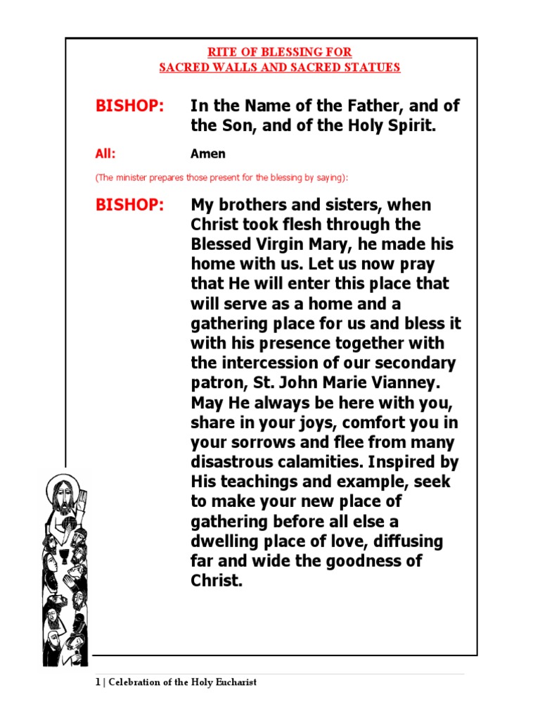 Rite of Blessing For Sacred Walls | PDF | Eucharist | Blessing