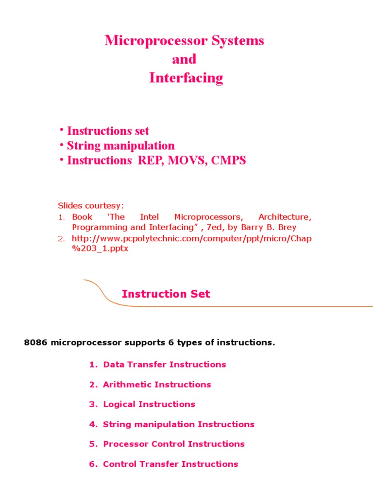 Eee342-Mp-9a-String Instructions-Movs, Scas, CMPS, Lods, Stos | PDF ...