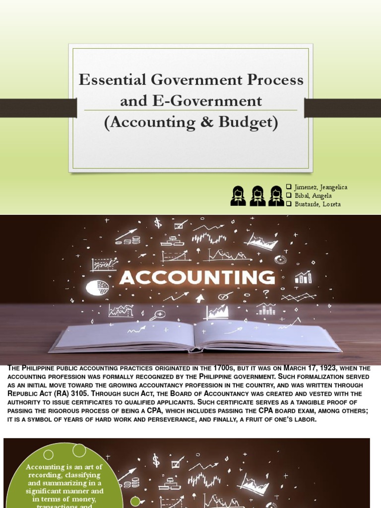 Essential Government Process and E-Government (Accounting & Budget ...