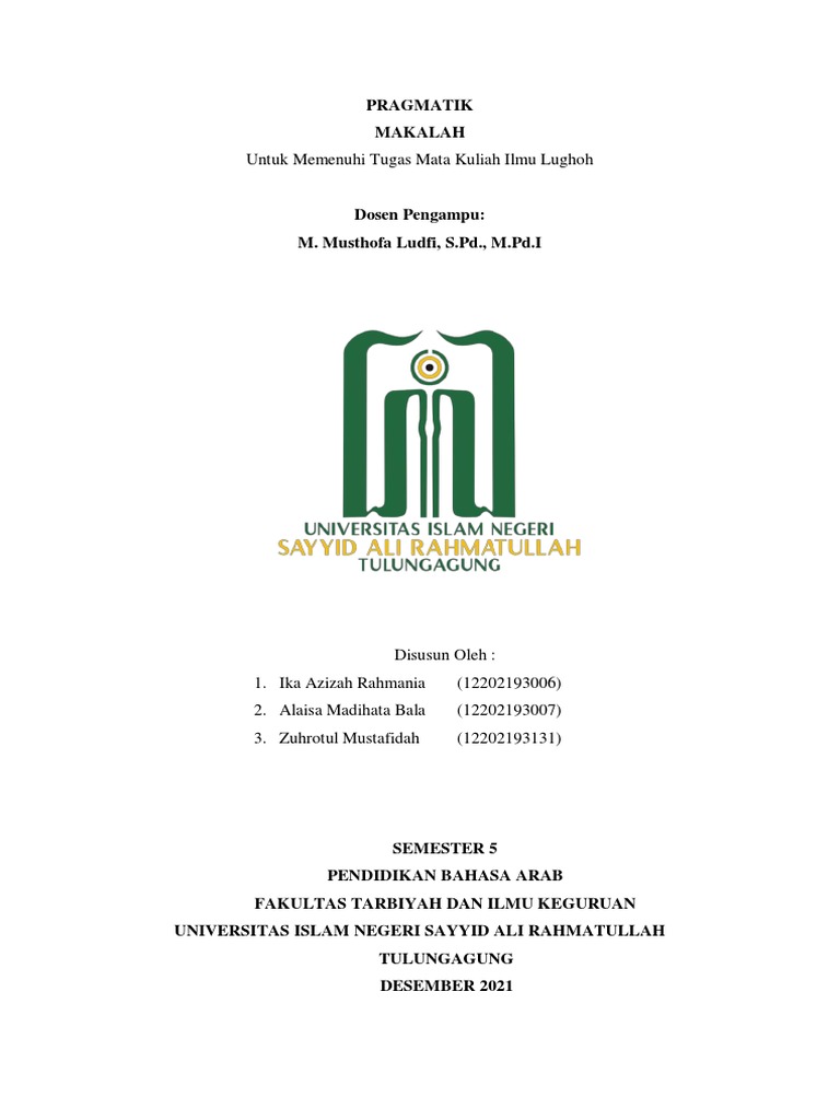 Kel.13 Ilmu Lughoh-Pragmatik | PDF
