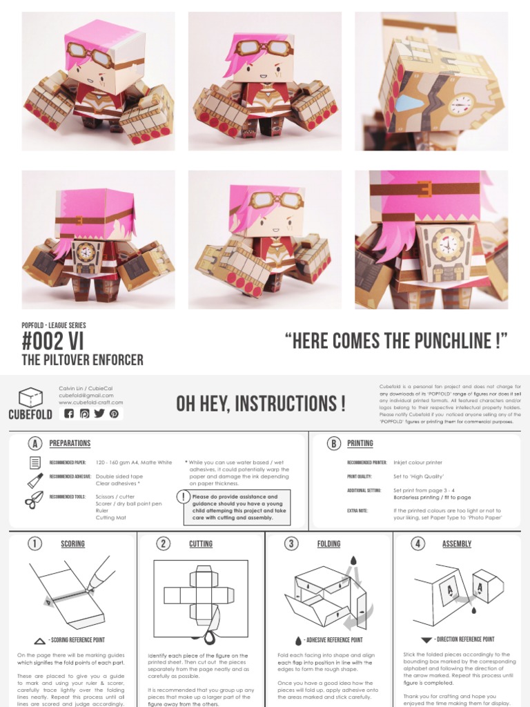 Vi Papercraft Instructions Guide | PDF | Printer (Computing) | Paper