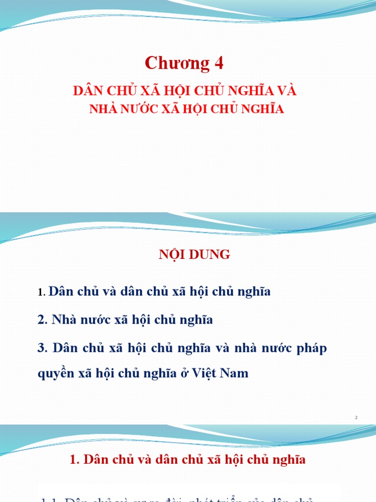 Chương 4. Dân CH XHCN Và Nhà Nư C XHCN | PDF