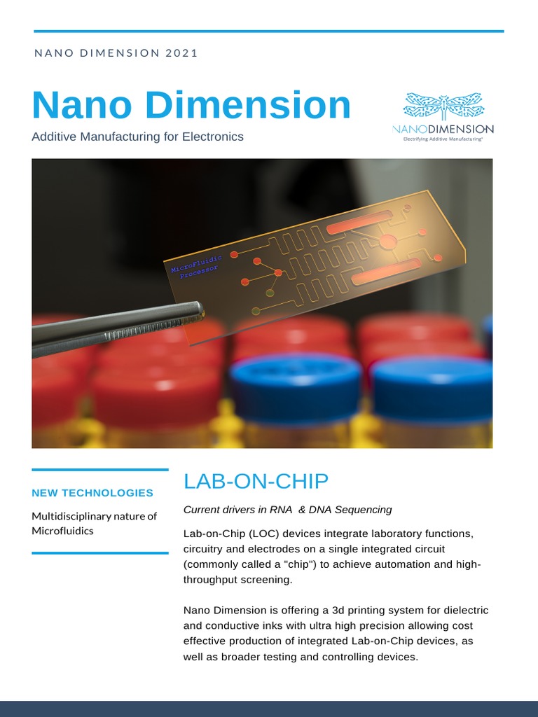 Nano Dimension: Lab-On-Chip | PDF | 3 D Printing | Nanotechnology