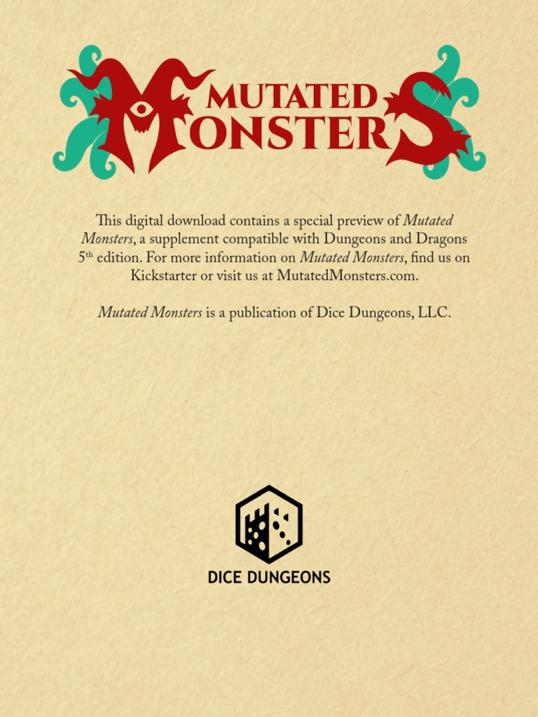 This Digital Download Contains A Special Preview of Mutated 5 Edition ...