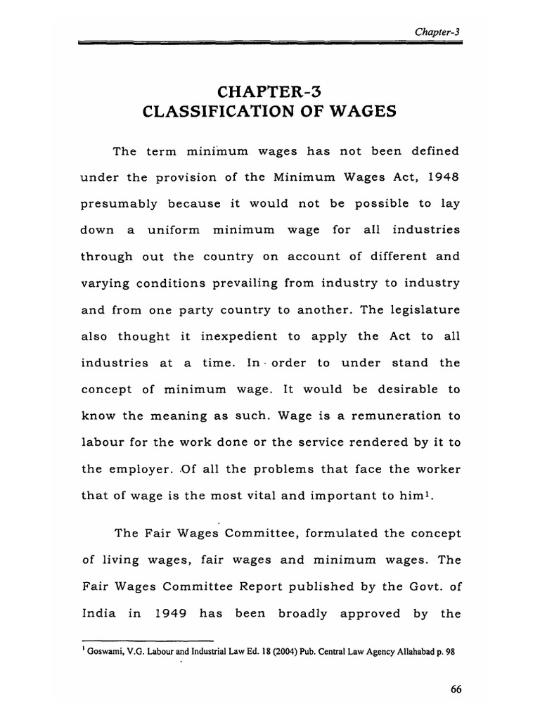 Classification of Wages | PDF | Living Wage | Wage