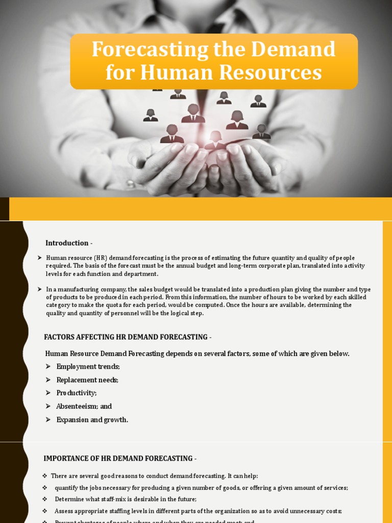 Forecasting The Demand For Human Resources | PDF | Forecasting | Human ...