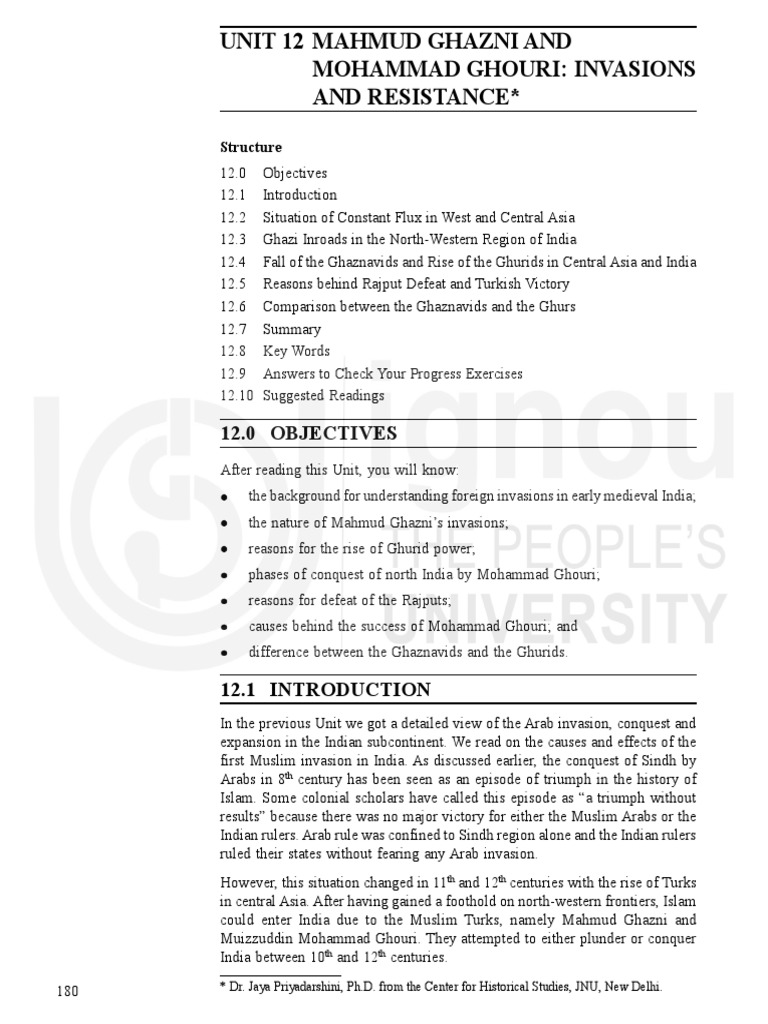 Ghaznavid and Ghurid Invasions in India | PDF | Caliphate | Punjab