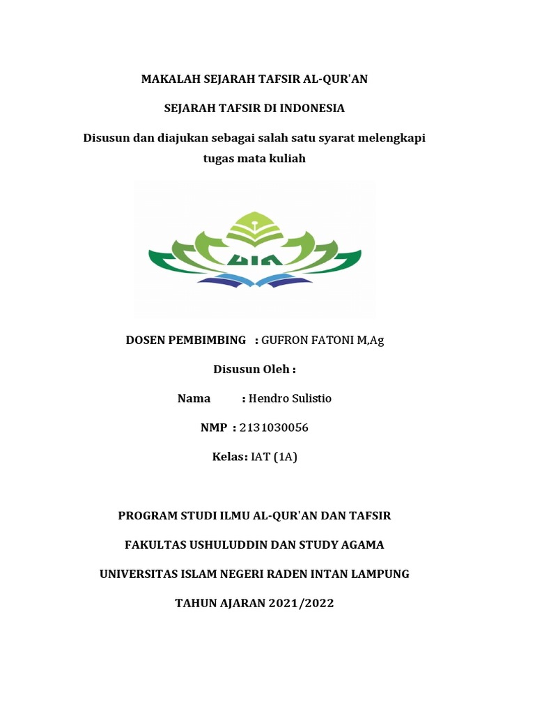 Sejarah Tafsir Al-Qur'an di Indonesia | PDF