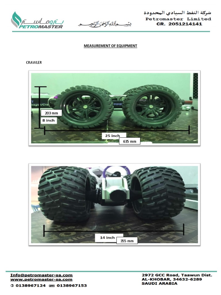 Equipment Dimension Inch and MM | PDF
