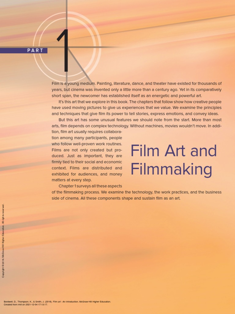 Film Art An Introduction - (PART 1 Film Art and Filmmaking) | PDF ...