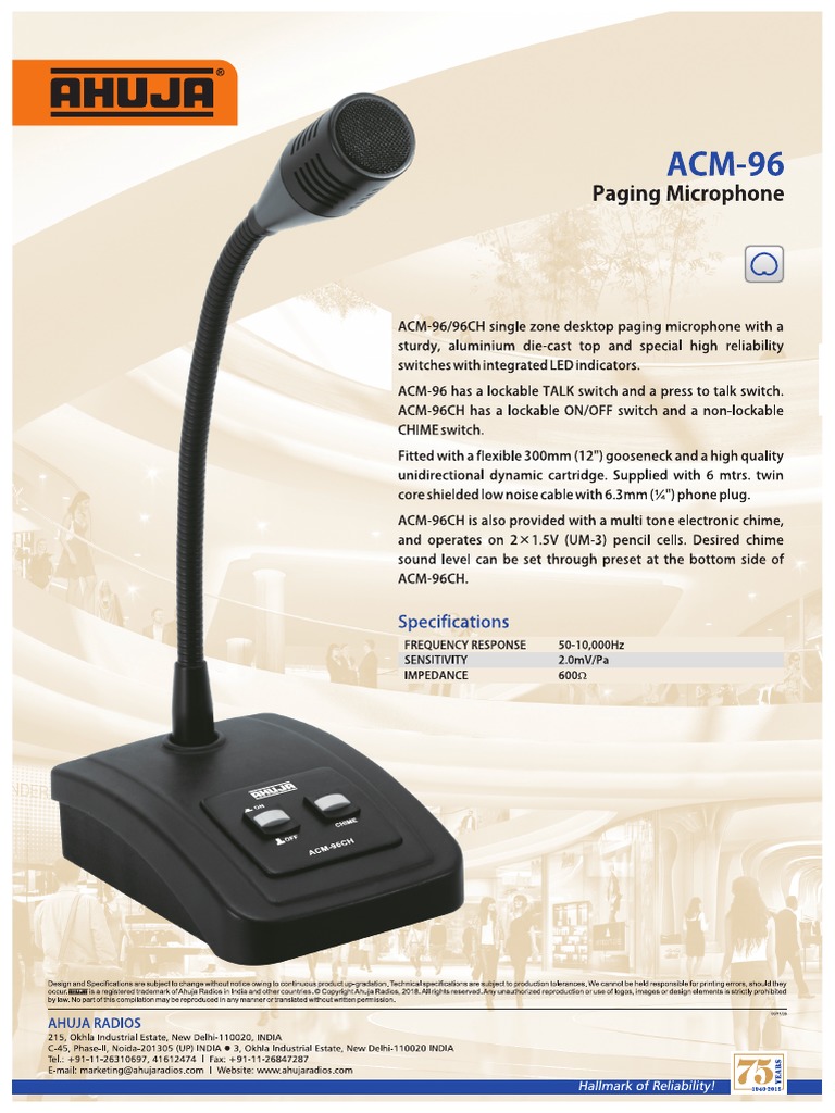 ACM-96 Microphone | PDF