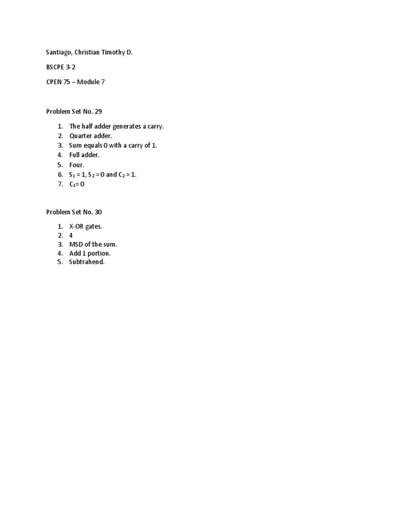 Santiago, Christian Timothy D. - CPEN 75 - Module 7 | PDF