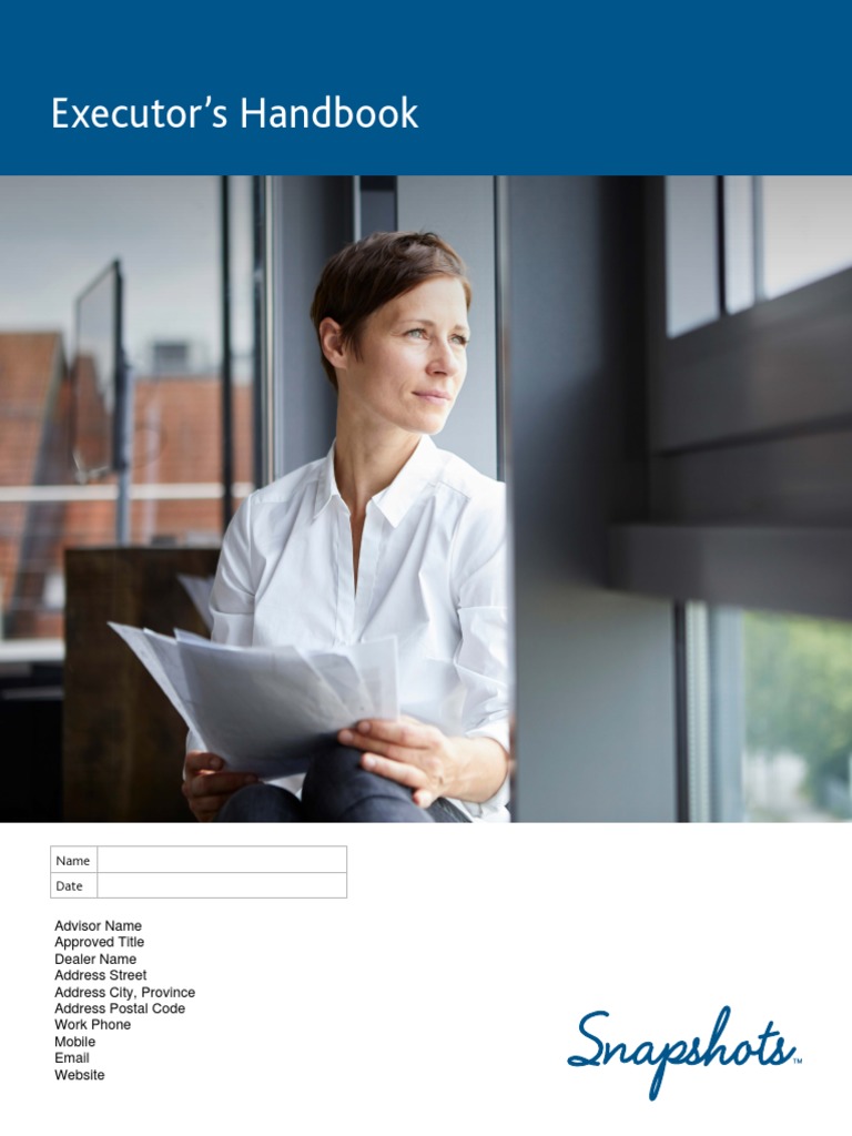 Executor's Handbook | PDF | Probate | Will And Testament