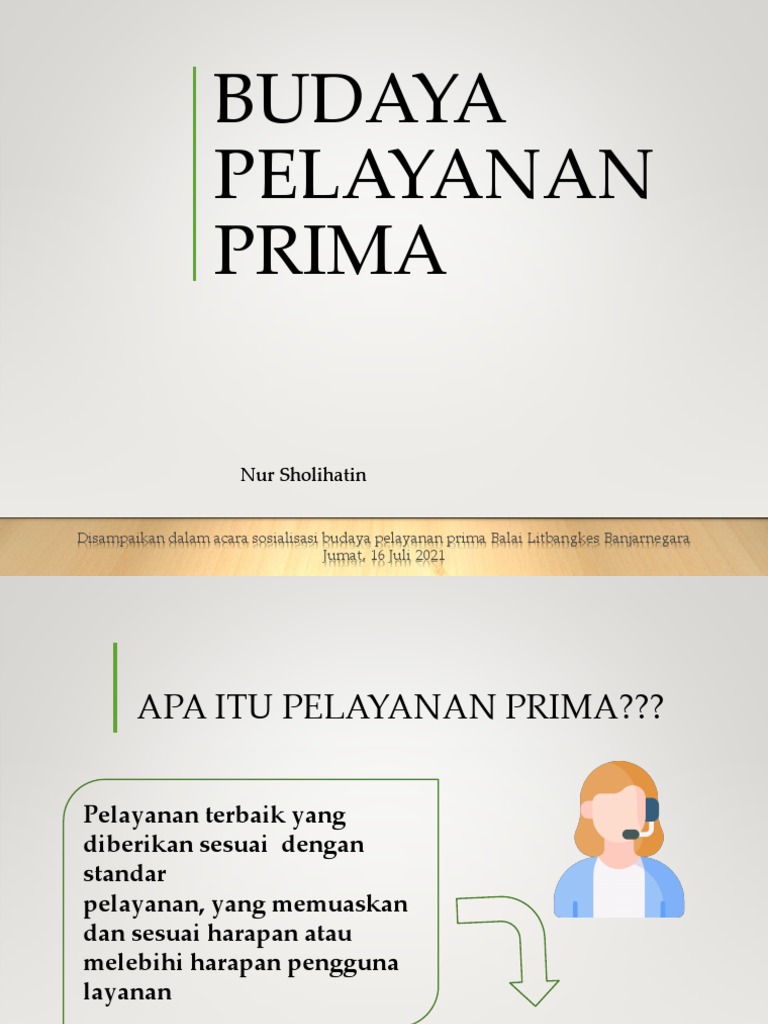 Budaya Pelayanan Prima - 2021 | PDF