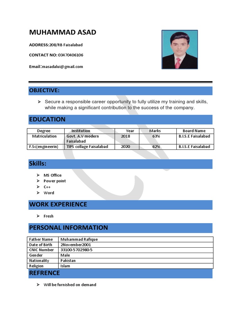 Asad CV | PDF
