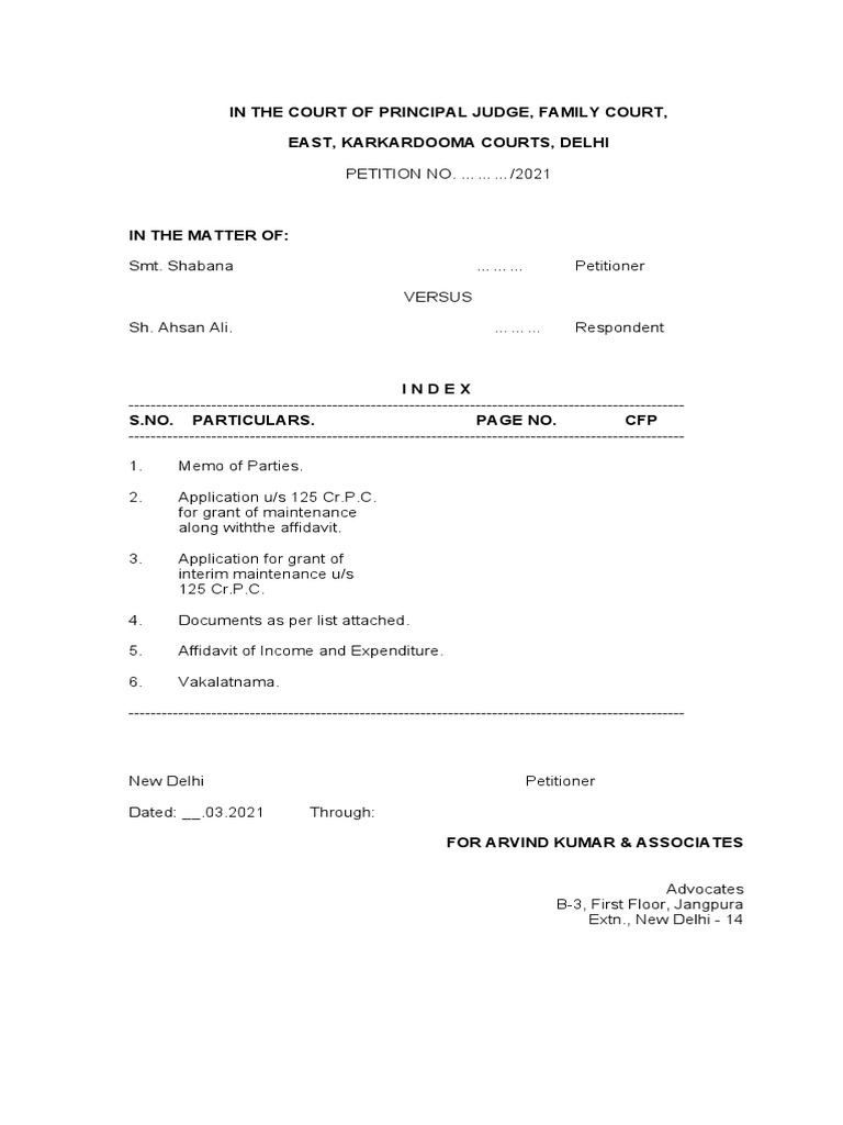 125 CRPC Application New | PDF | Affidavit | Lawsuit