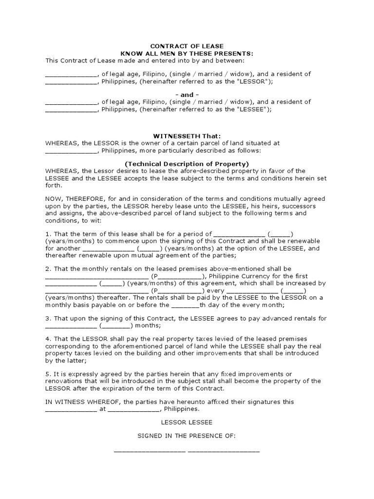 Lease and Sale Contract Templates | PDF | Lease | Mortgage Law