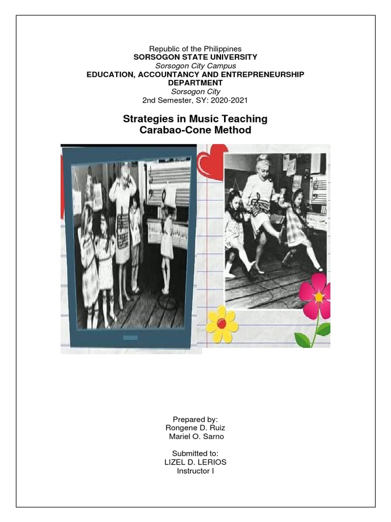 Strategies in Music Teaching Carabao-Cone Method | PDF | Cognition ...