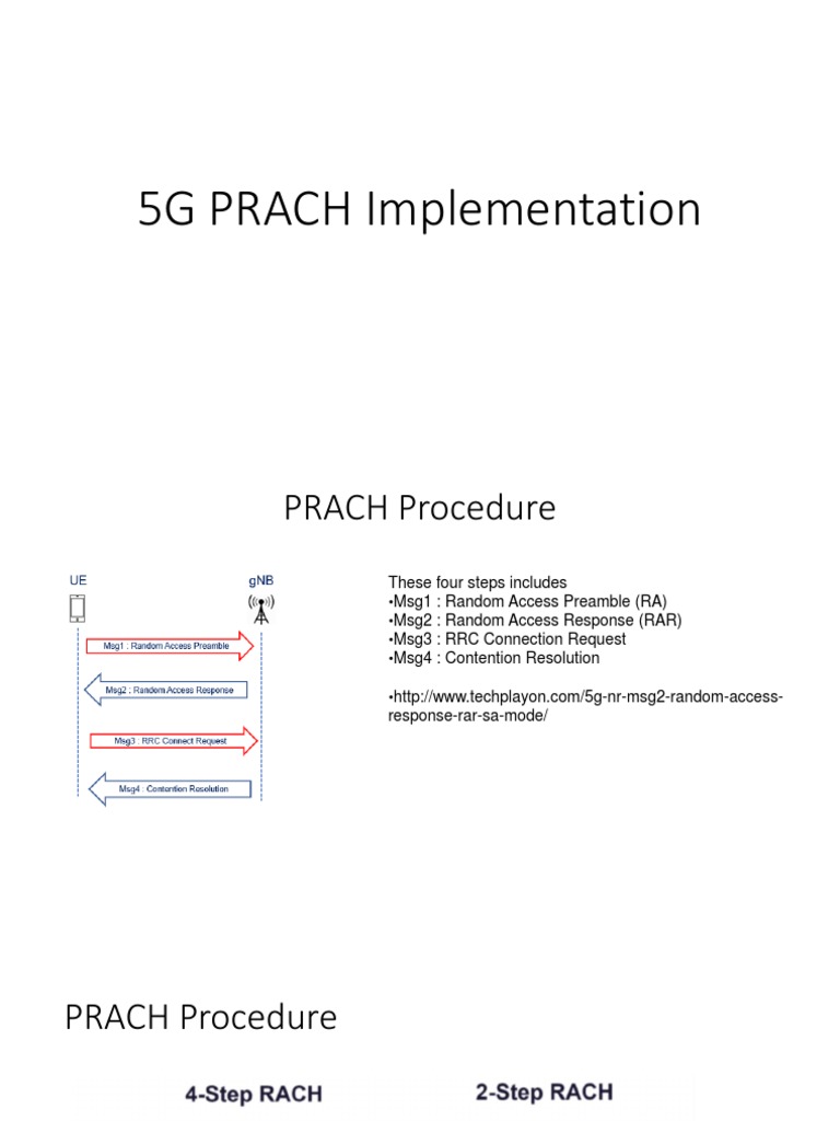 PRACH - Presentation | PDF | Duplex (Telecommunications) | Cellular Network