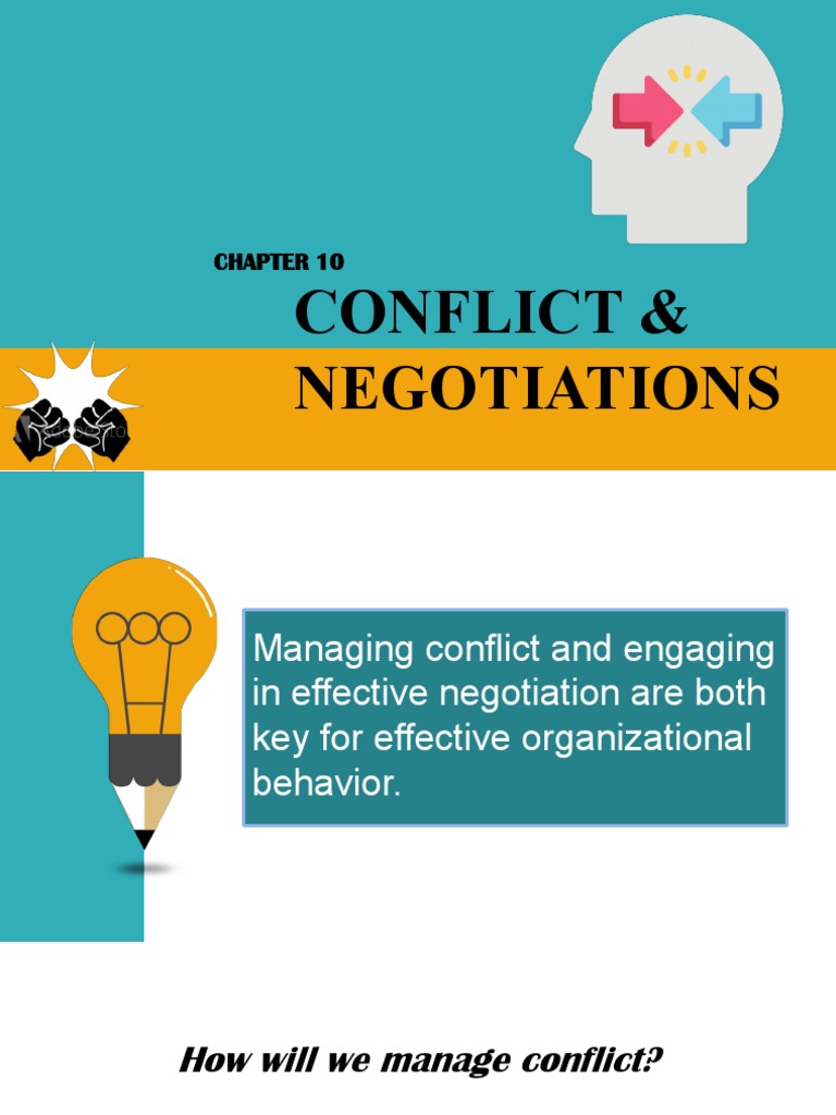 Chapter 10 - Conflict and Negotiations 1 | PDF