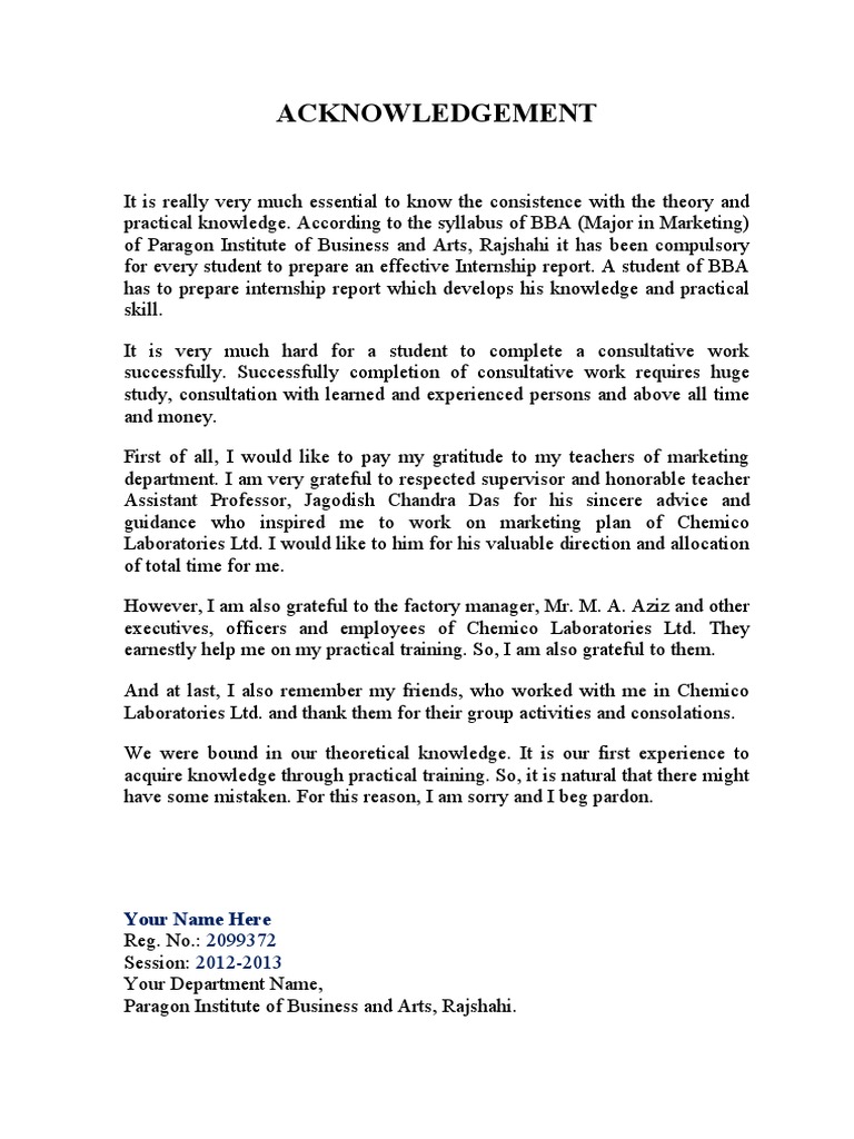 Internship Report Front Page | PDF | Internship | Job Hunting