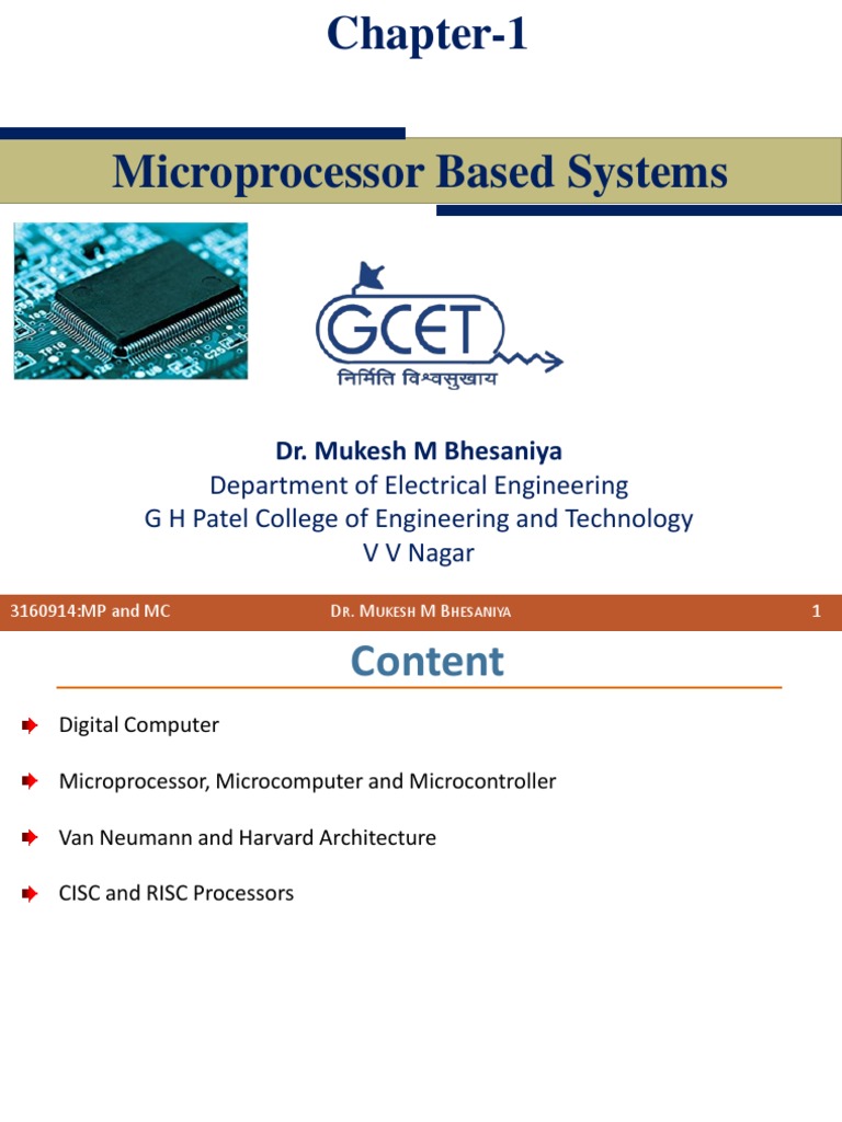 MP & MC Chap1 | Download Free PDF | Microprocessor | Central Processing Unit