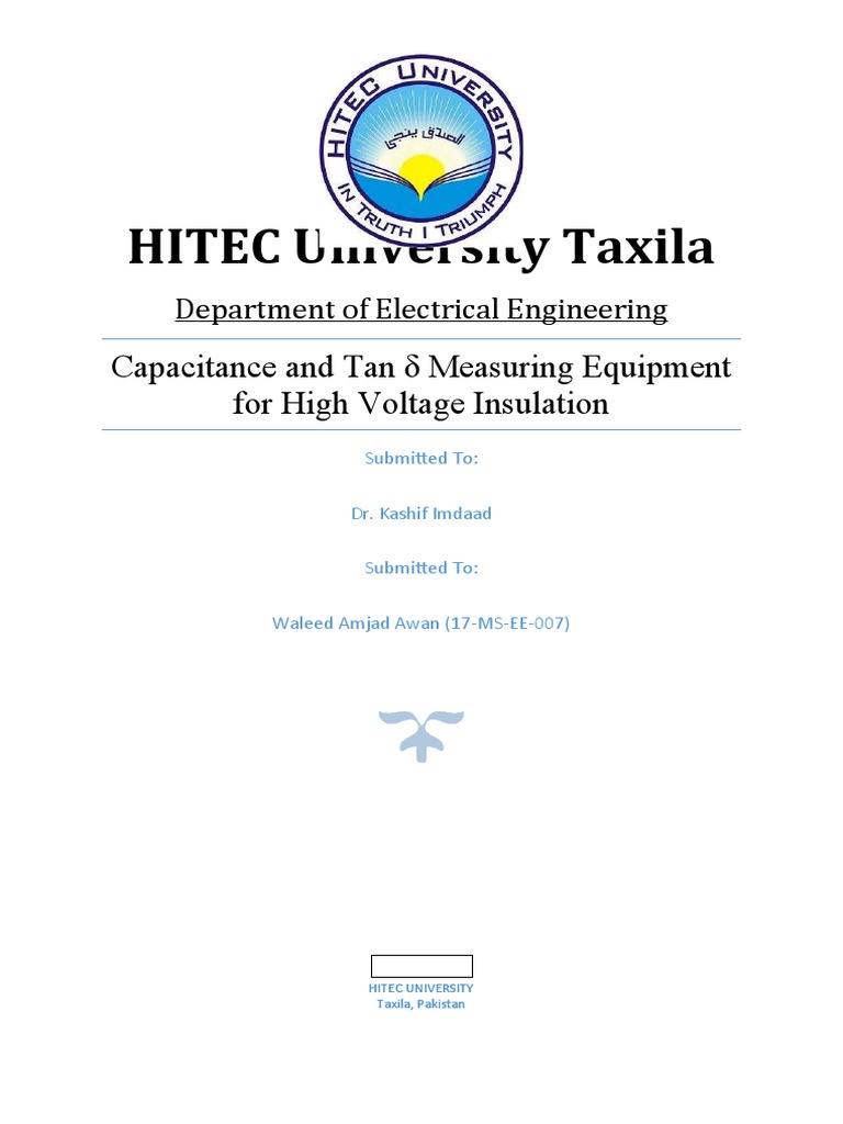 Capacitance and Tan δ | PDF | Capacitor | Electrical Network