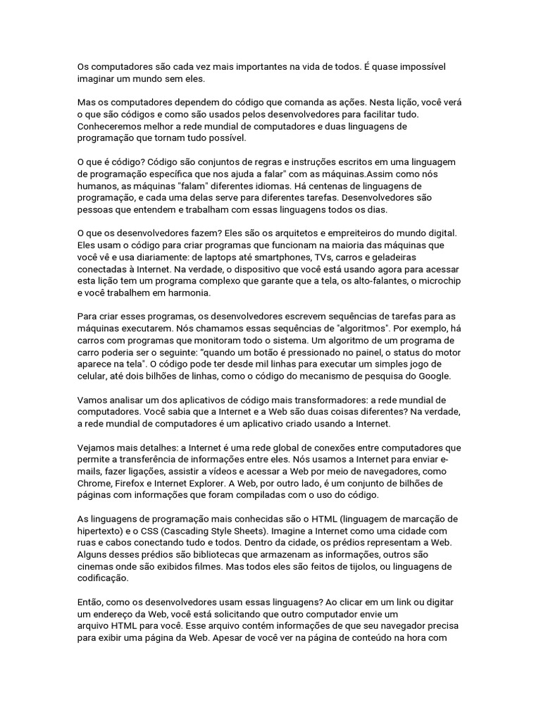 1 - Conceitos Básicos de Codificação | PDF | Linguagem de programação ...