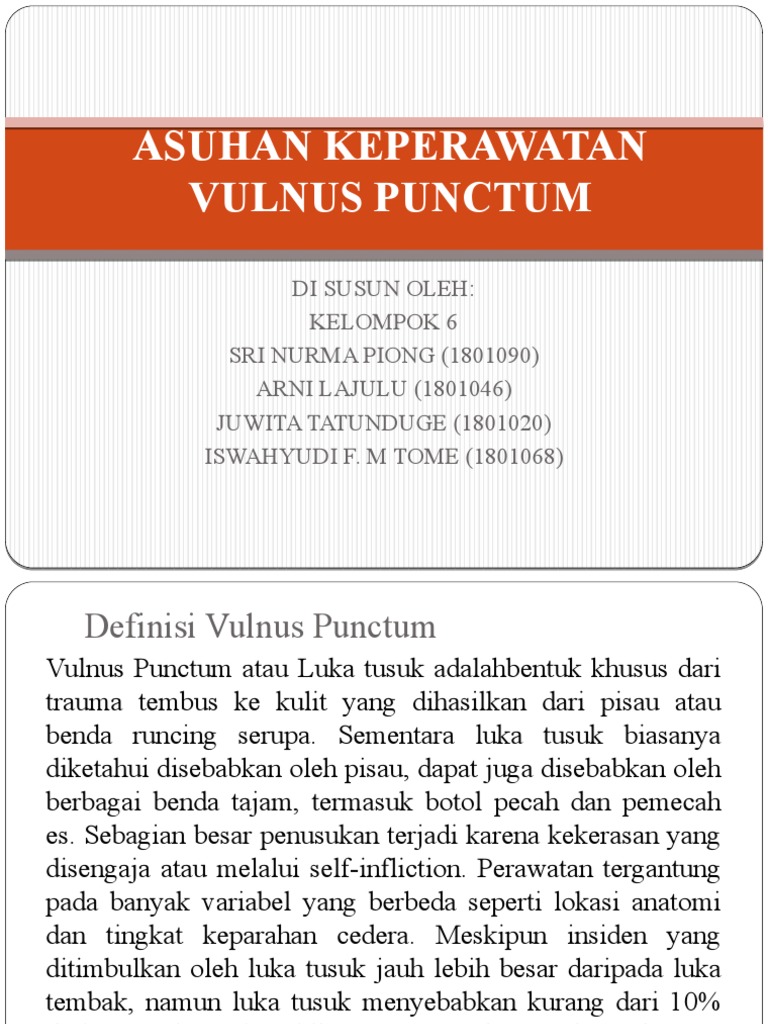 Asuhan Keperawatan Vulnus Punctum | PDF