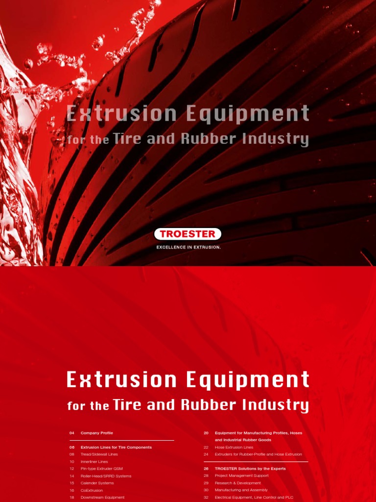 Extrusion Equipment: Tire and Rubber Industry | PDF | Extrusion | Tire