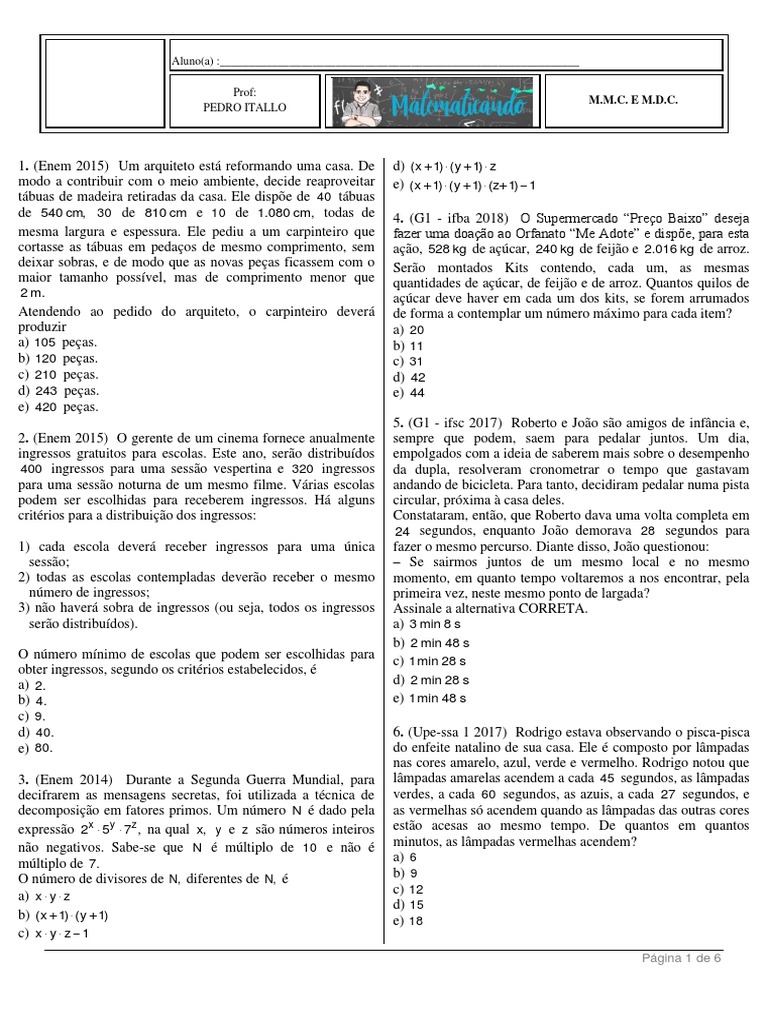 3 MMC e MDC | PDF | Tempo