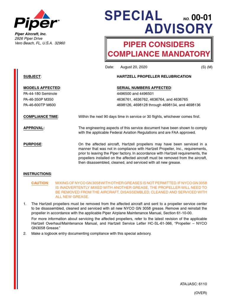 Special Advisory: Piper Considers Compliance Mandatory | PDF | Piper ...