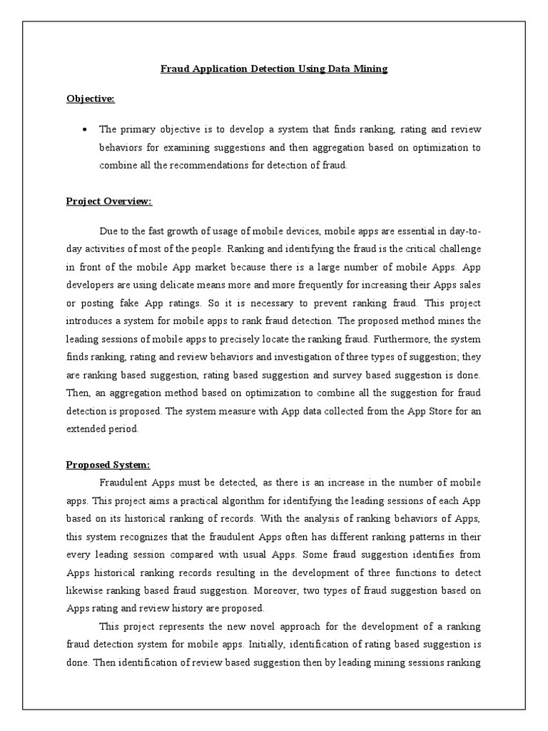 Fraud Application Detection Using Data Mining Pdf Mobile App Fraud 5427