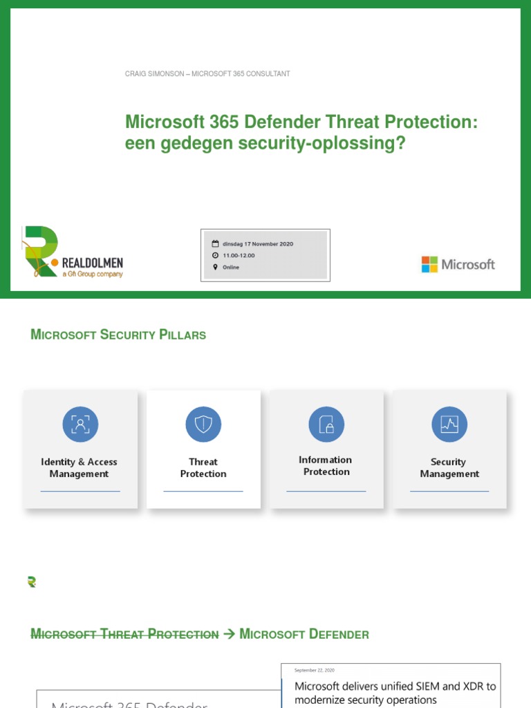 Microsoft 365 Defender Overview | PDF | Cloud Computing | Microsoft